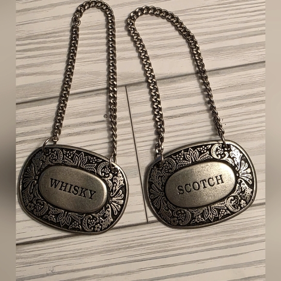 Other | Vintage Decanter Labels Scotch Whisky Silver Tone | Poshmark